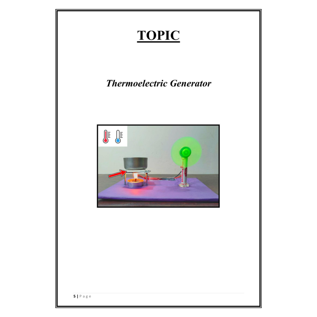 Thermoelectric Generator Project PDF - Knowledge Cycle PDF