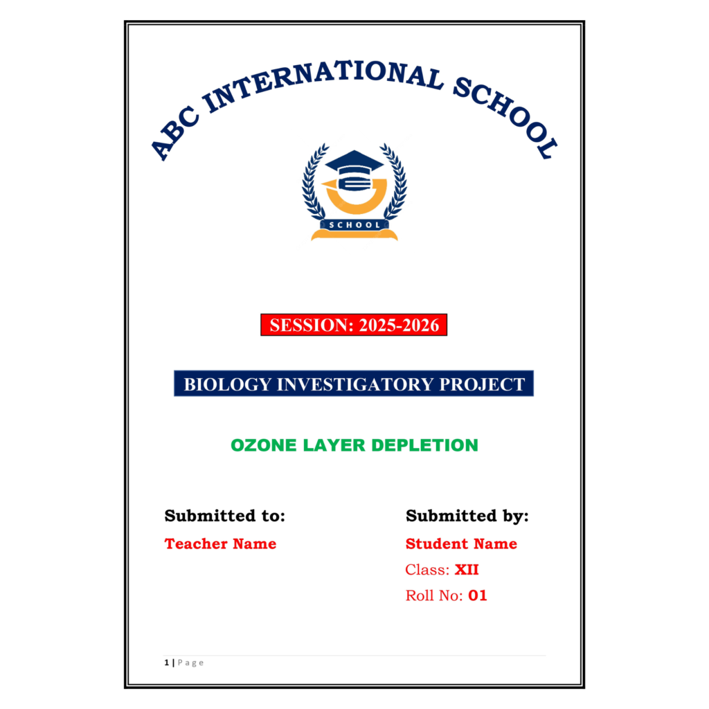 Ozone Layer Depletion Project PDF - Knowledge Cycle PDF
