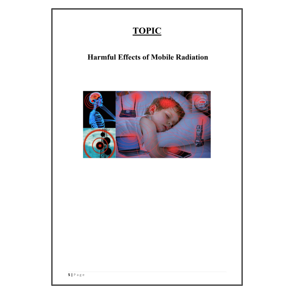 Harmful Effect of Mobile Radiation Project PDF - Knowledge Cycle PDF