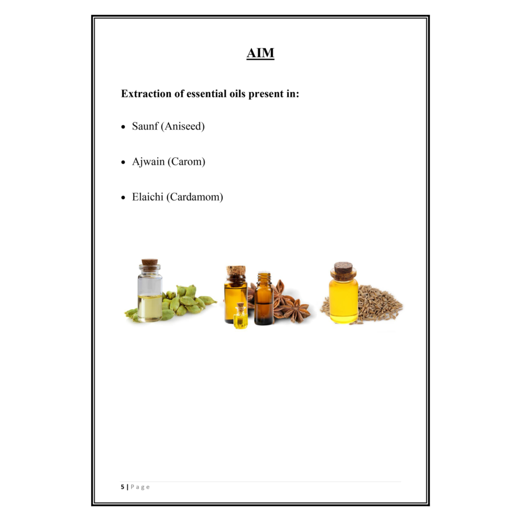 Extraction of essential oil present in Saunf (Aniseed), Ajwain (Carom ...